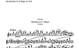 String Quintet No. 4 Violin 1 - Violino - Partituras - Cantorion - Partituras grátis