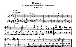 12 Variations on "Je suis Lindor" Piano - Partituras - Cantorion, partituras y páginas musicales ...